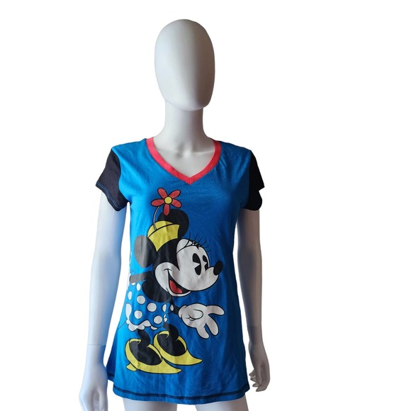 Disney | Tops | Disney Blue Colorblock Minnie Mouse Tee | Poshmark
